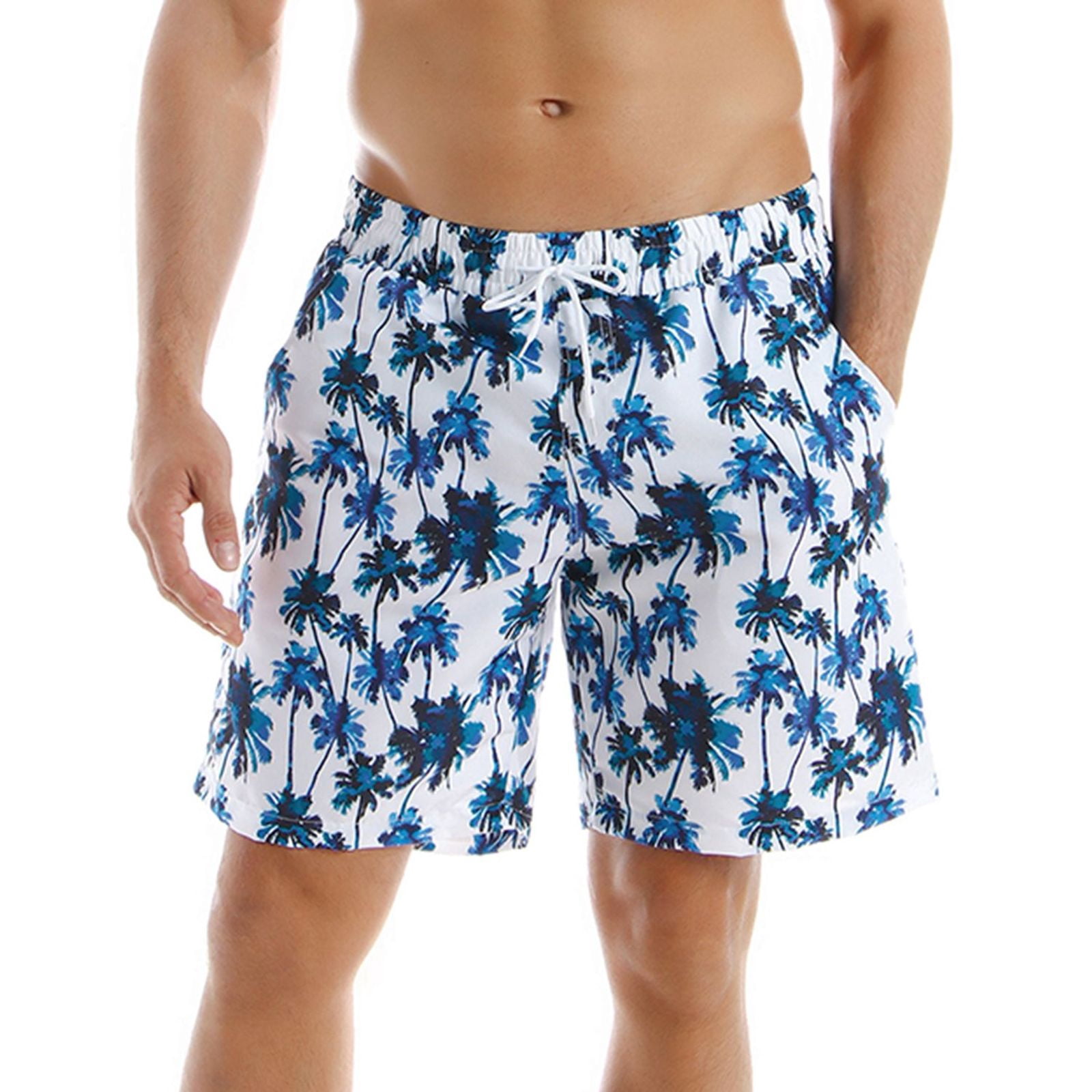 Defitshape Men's Swim Shorts Swim Trunks Boyleg Classic Beach Pocket ...