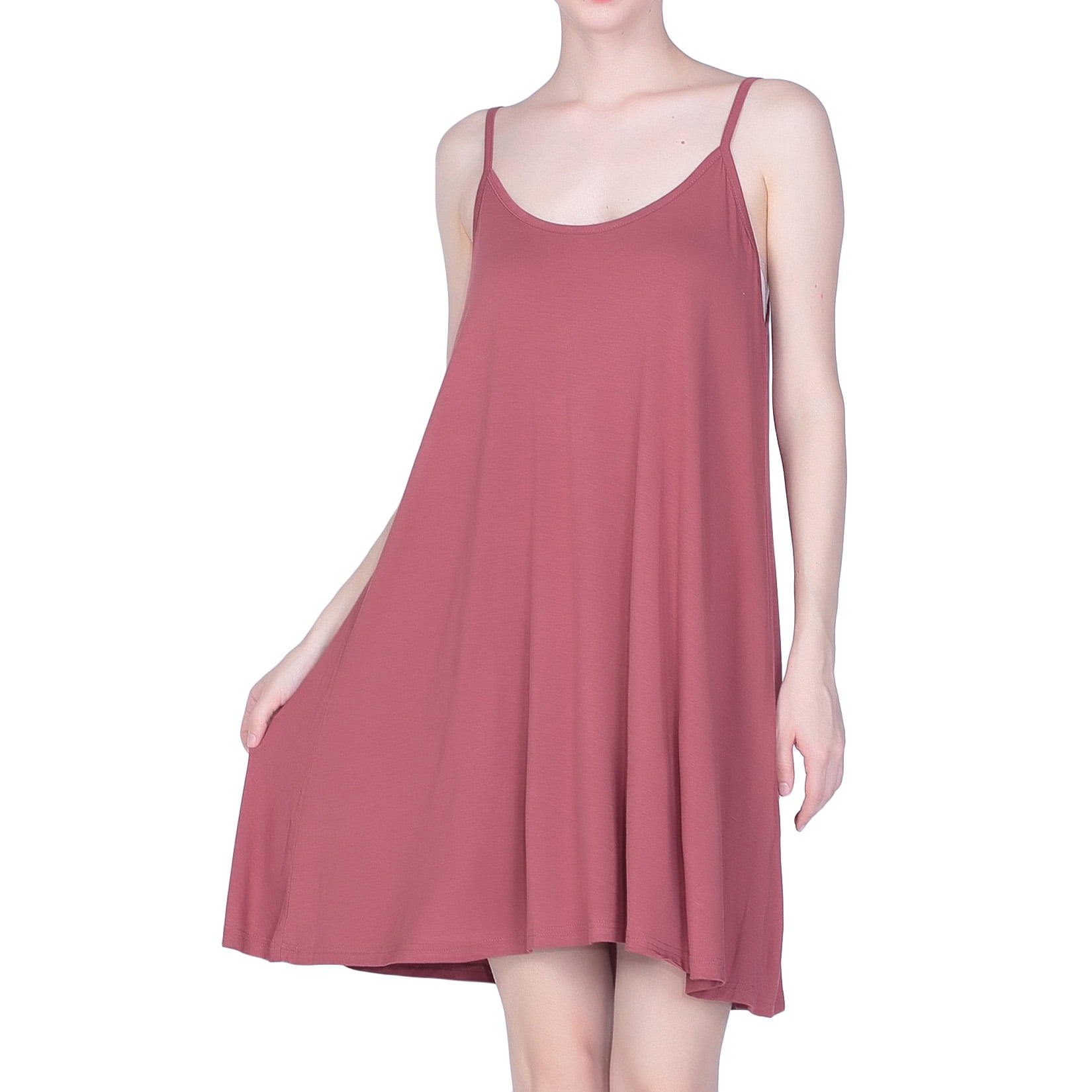 Defitshape Women's Bamboo Nightgown Sleepwear Cotton Cami Loungewear ...