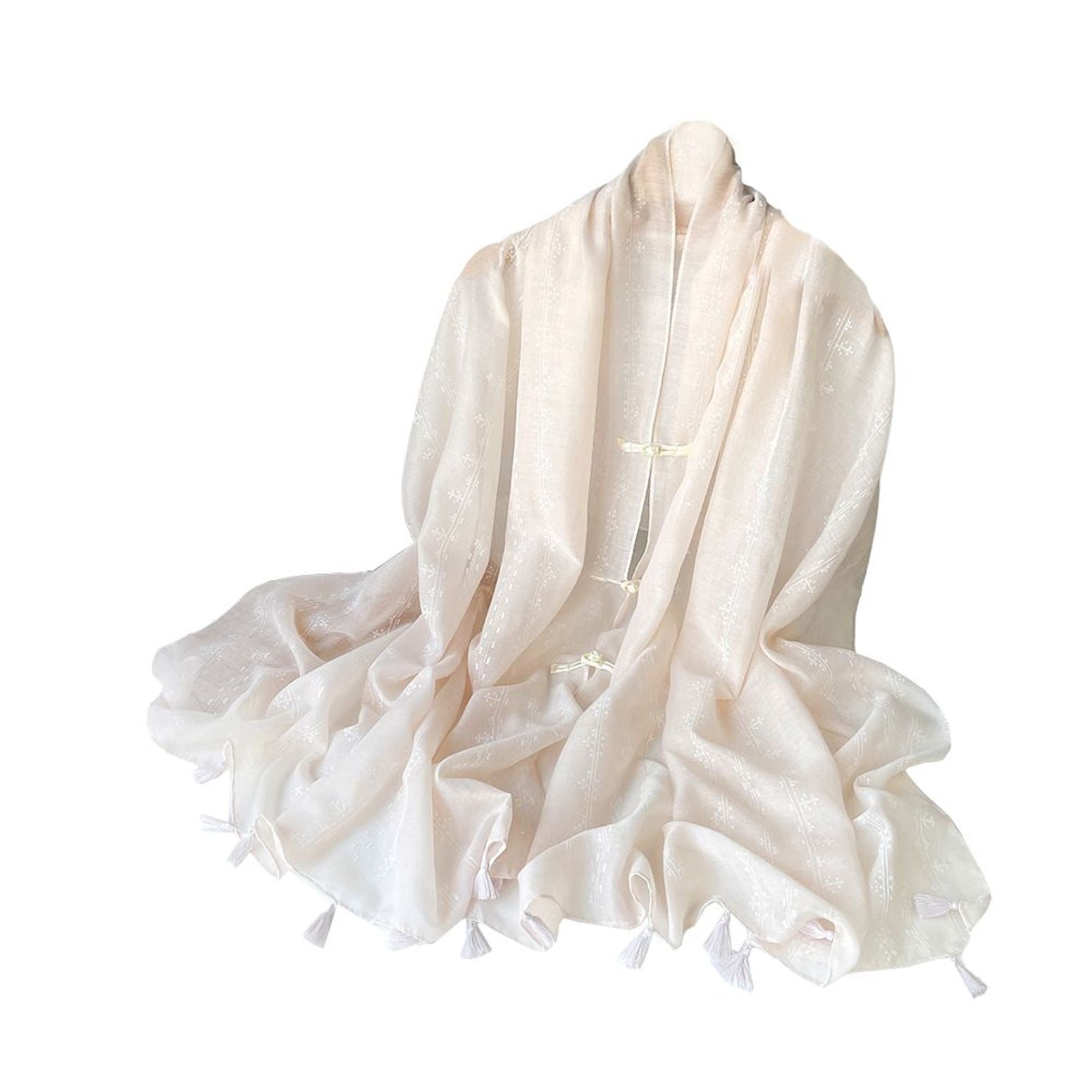 Defitshape Women's Billowy Pashmina Bohemian Muffler Chic Date Button ...