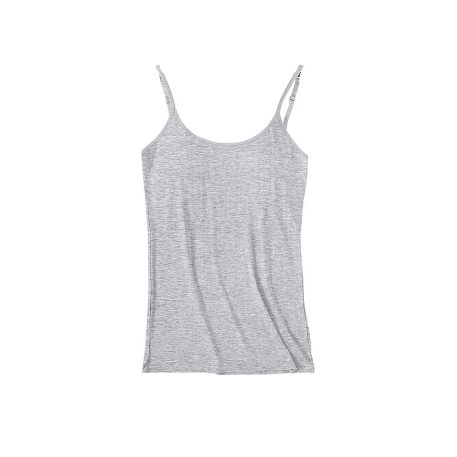 Defitshape Women's Cami Tank Top Sleeveless Vest Soft Basic Padded ...