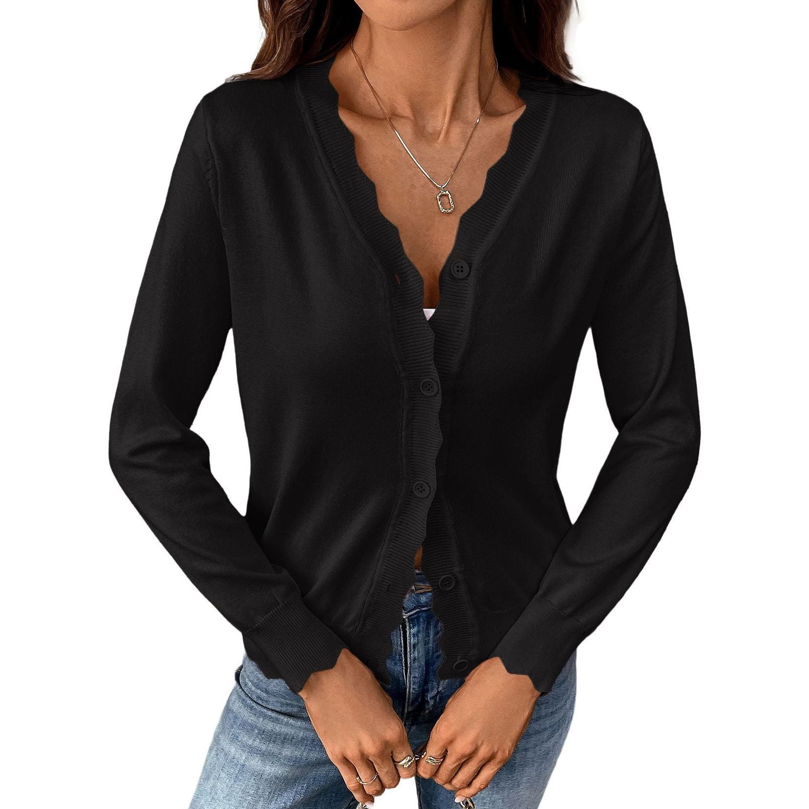 Defitshape Women's Casual Cardigan Breathable Cardigan Sweater ...
