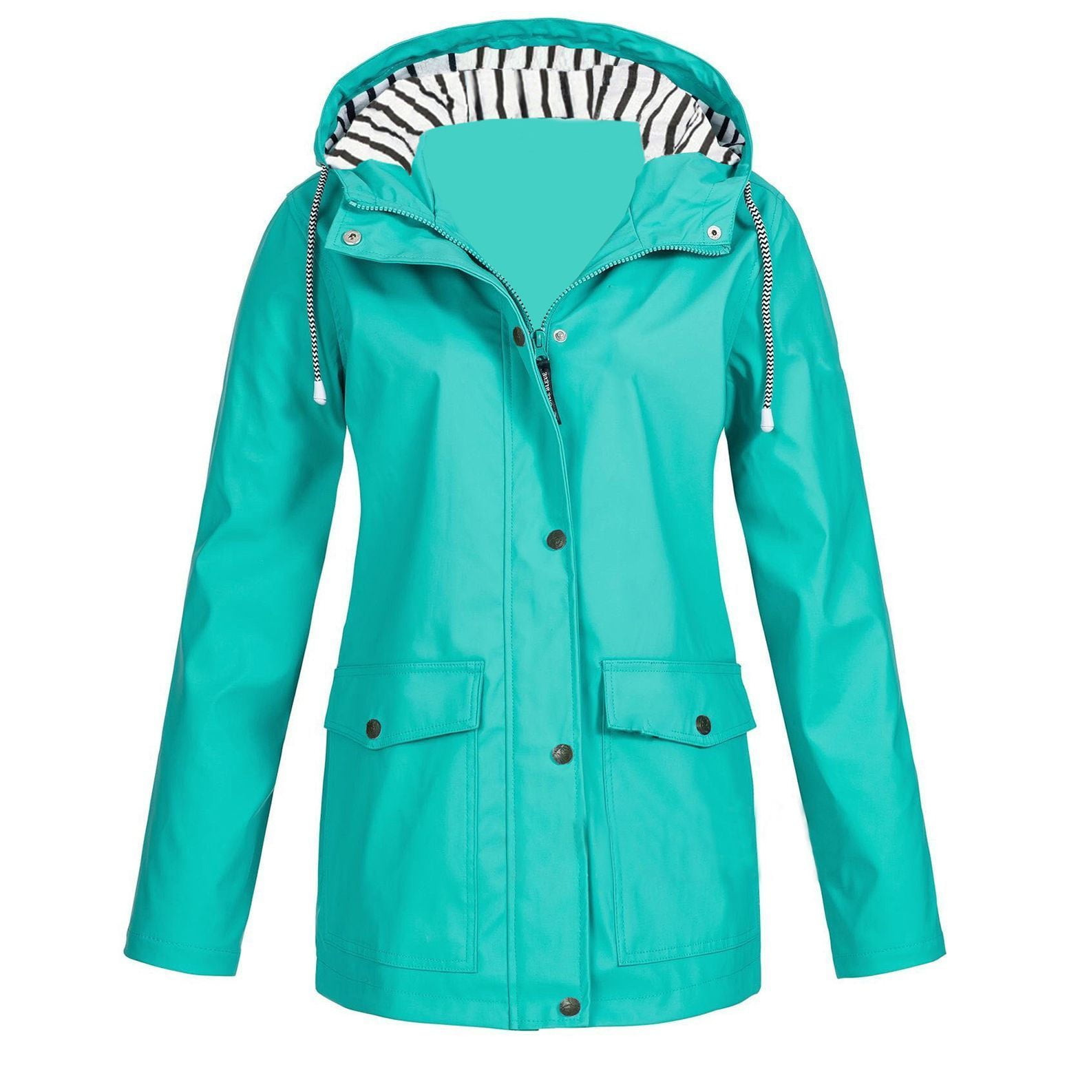 Defitshape Women's Long Sleeve Anorak Windbreaker Hooded Outerwear ...