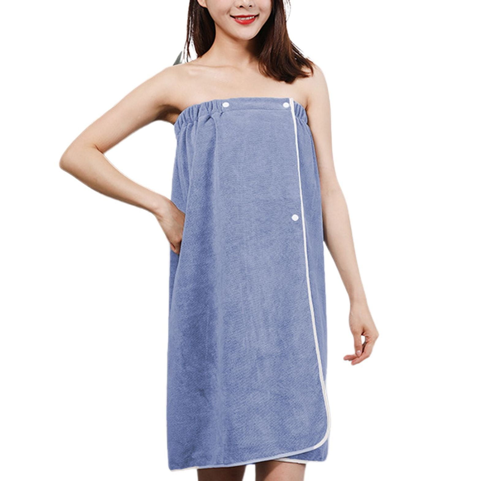 Defitshape Women's Shower Towel Wrap Soft Terry Cloth Wrapping Bathrobe ...
