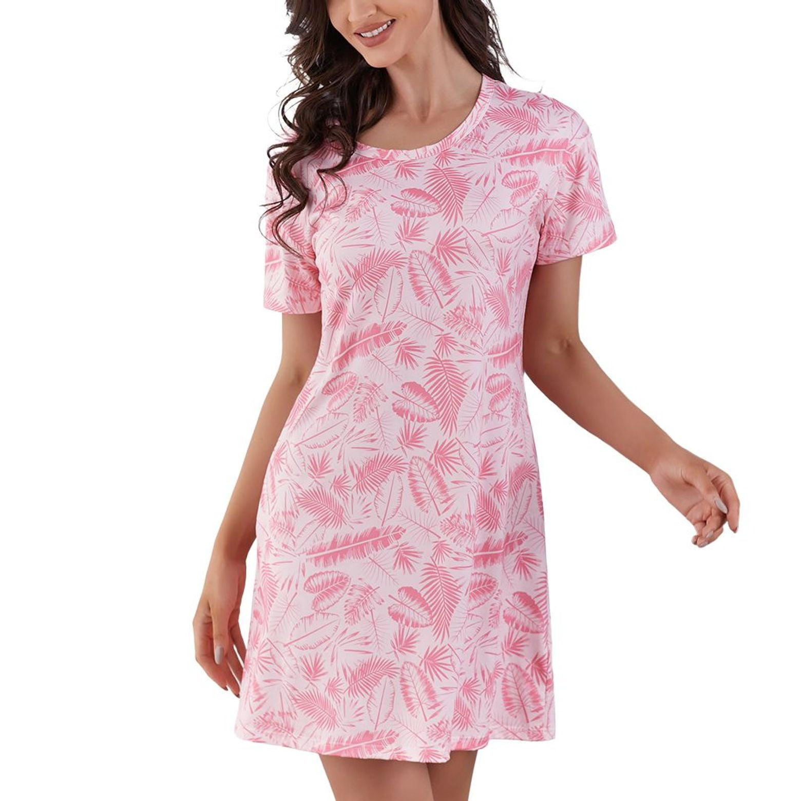 Defitshape Women's Soft Cute Nightgown Comfy Thin Lightweight Oversized ...