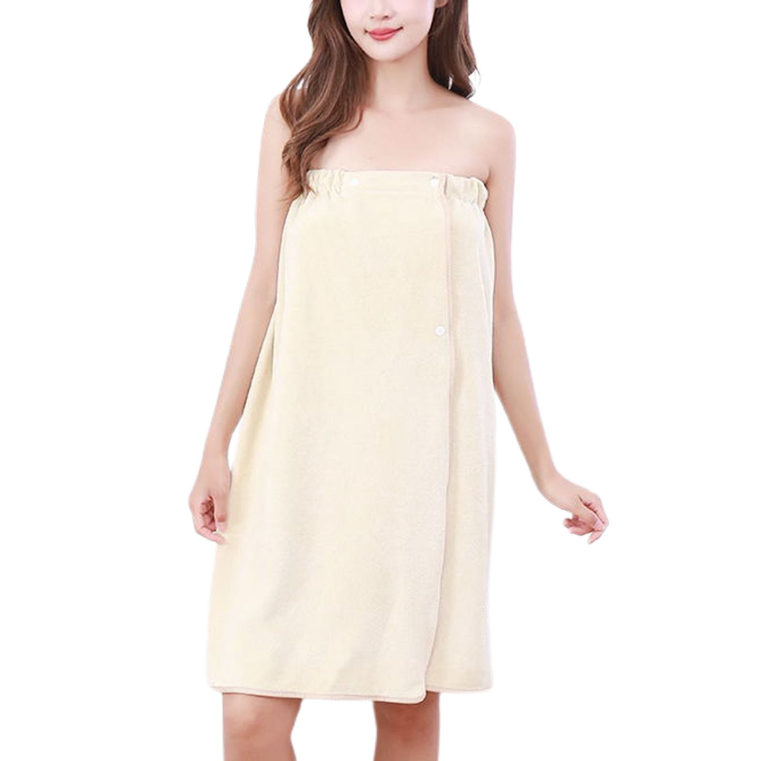 Defitshape Women's Terry Cloth Wrapping Bathrobe Shower Towel Wrap Soft ...