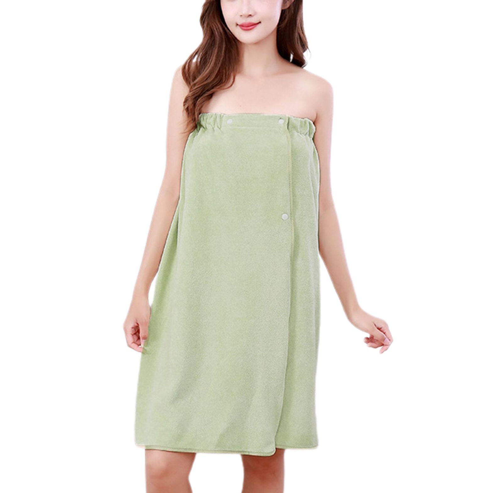 Defitshape Women's Terry Cloth Wrapping Bathrobe Shower Towel Wrap Soft ...