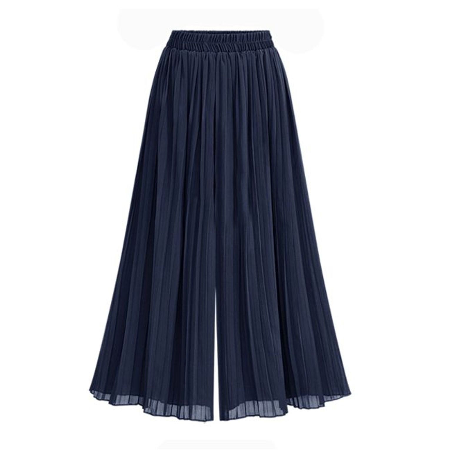 Defitshape Women's Wide Leg Capri Pants Soft Cropped High Waisted ...