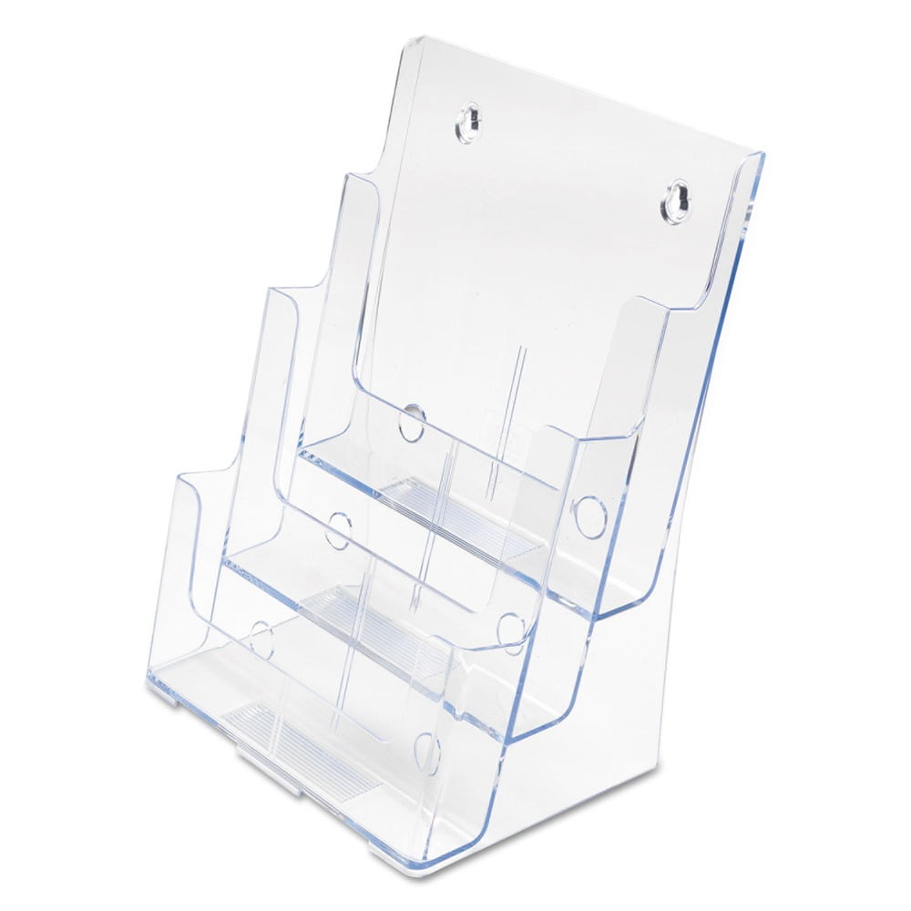 Deflecto 77301 9.5 in. x 6.25 in. x 12.63 in. Magazine Size 3 Compartment DocuHolder - Clear ...