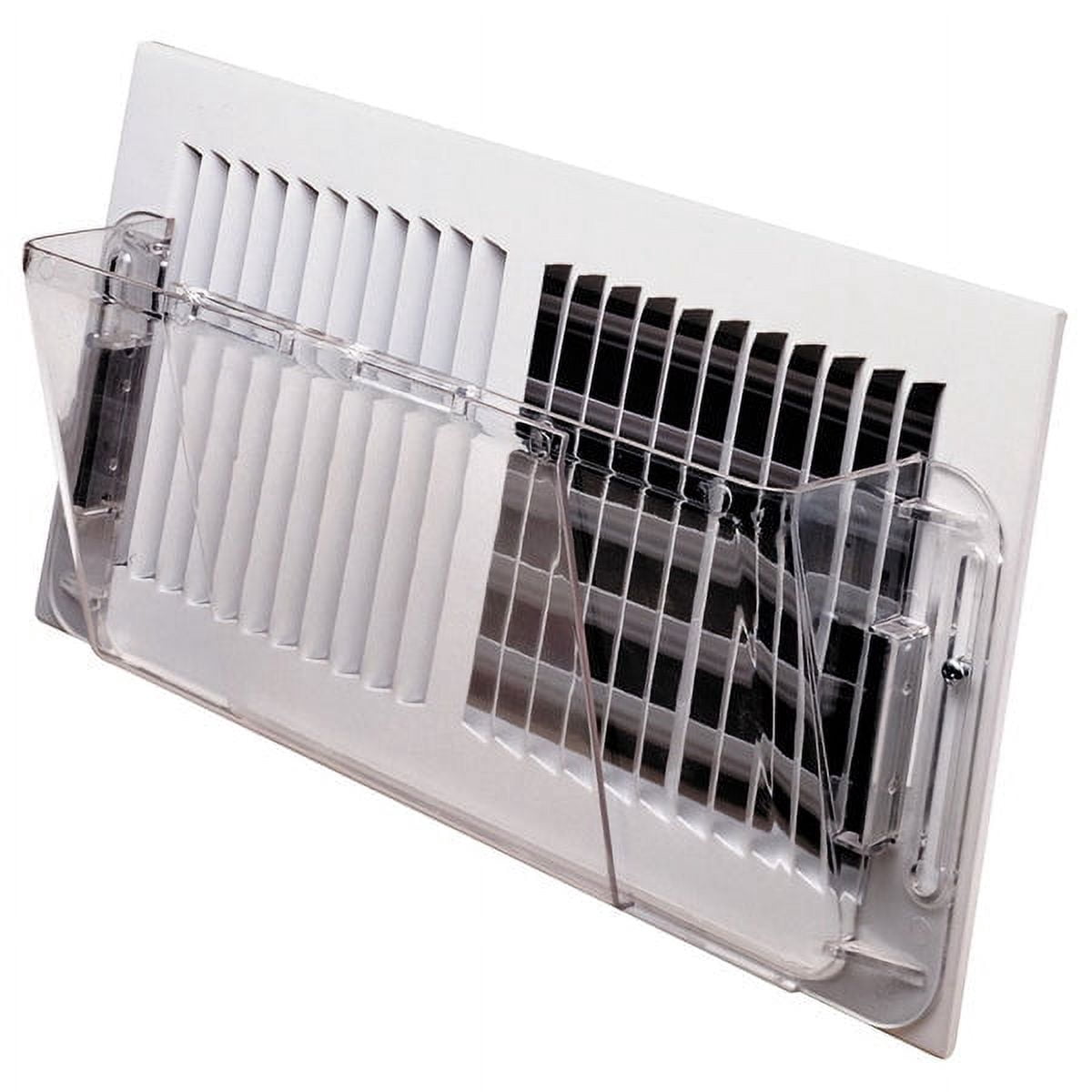 Deflect-O 5-1/2 in. H X 10-16 in. W 1-Way Silver Plastic Air Deflector ...