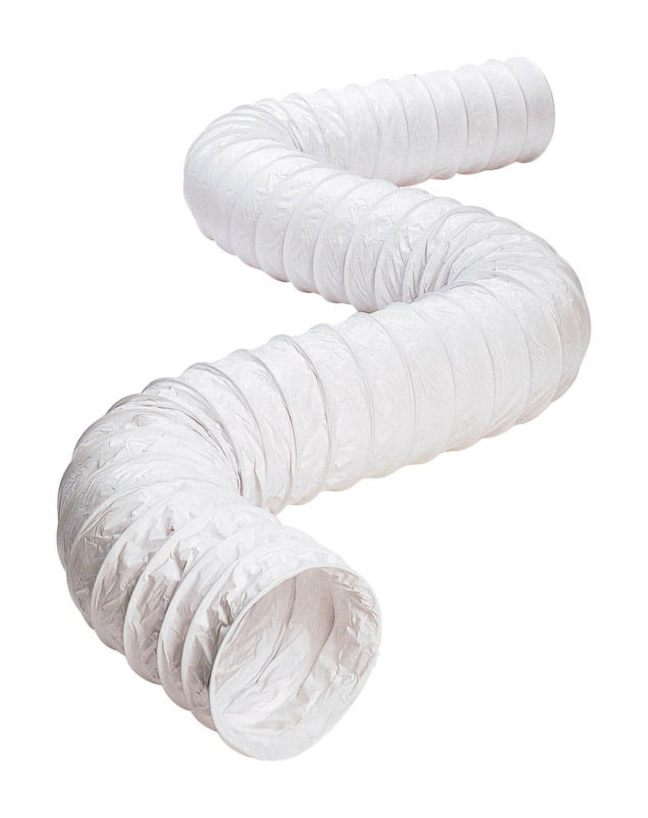 Deflect-O White Vinyl Vent Duct, 4 in. Diameter, 50 ft. Length ...