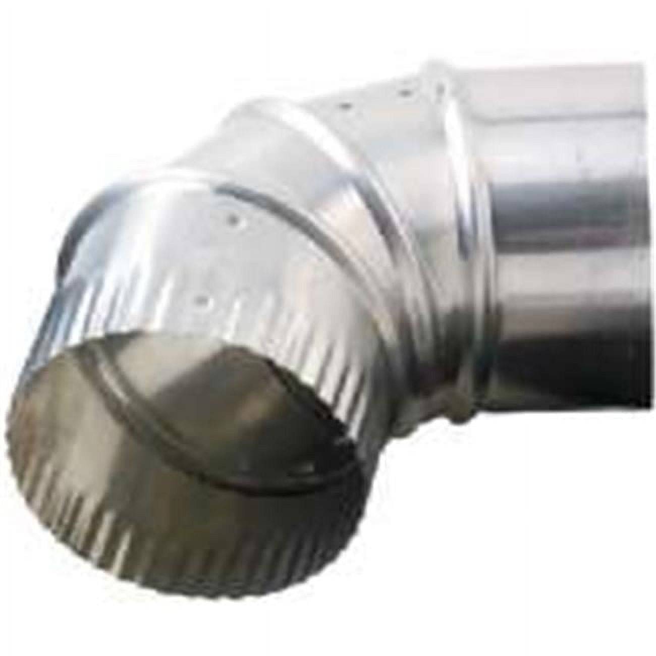 Deflecto DE904 90-Degrees Adjustable Elbow, 4" Aluminum, Crimped End ...