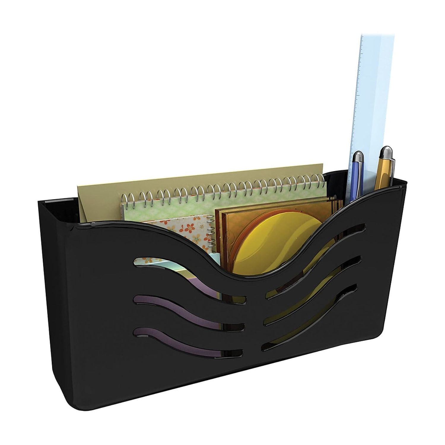 Deflect-O Magnetic 1-Pocket Plastic Wall File Black (73304H) 951526 ...