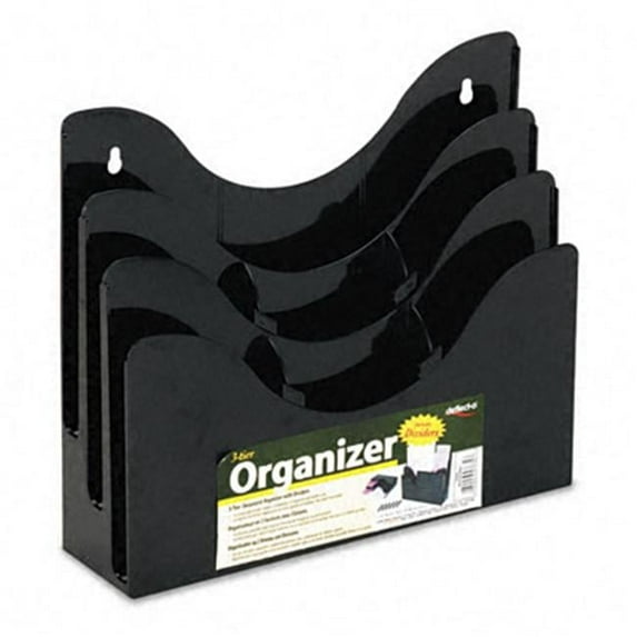 Deflect-O Three-Tier Document Organizer with Dividers Display Rack ...