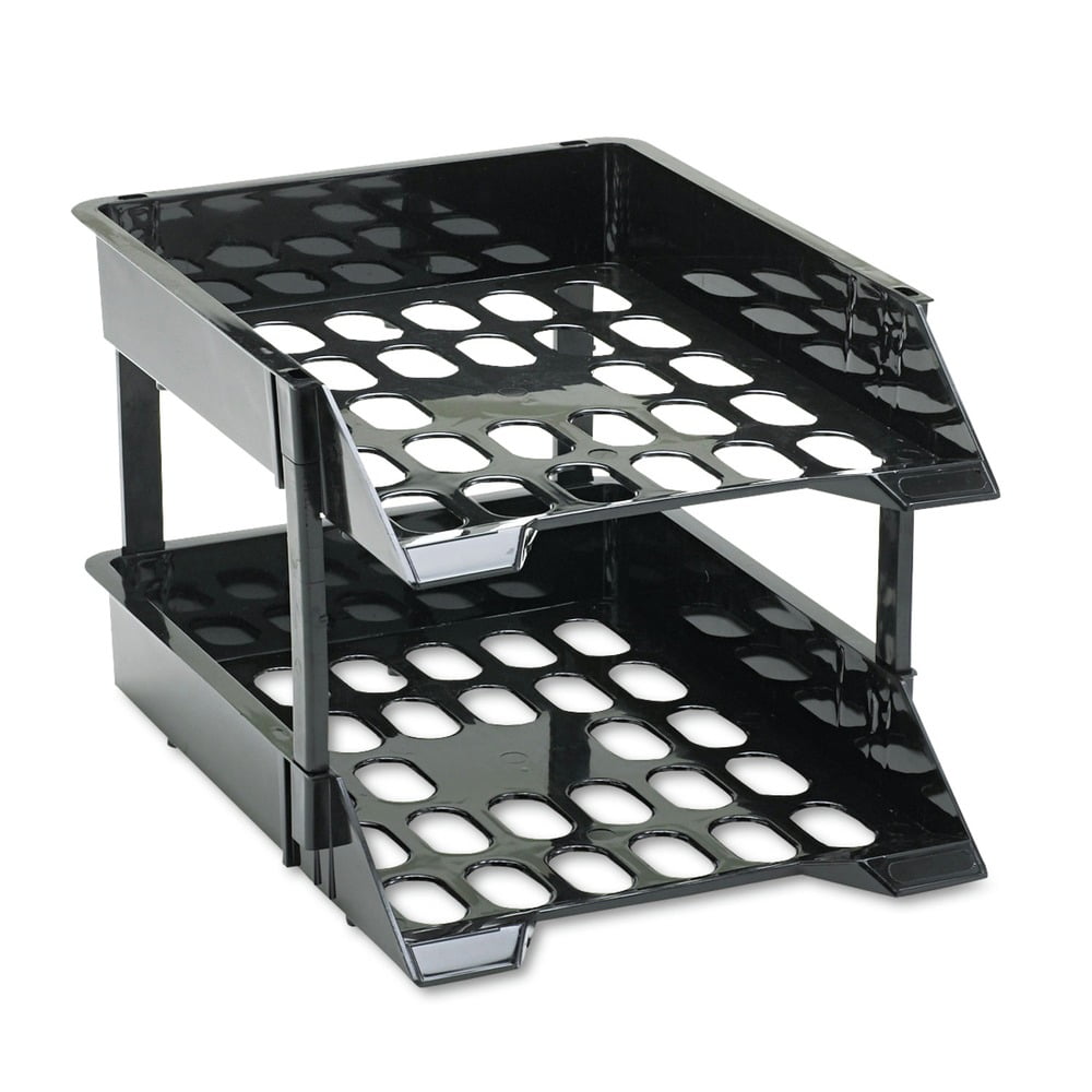 Deflecto 63304 SuperTray 11 in. x 14.88 in. x 2.5 in. 2 Sections Letter ...