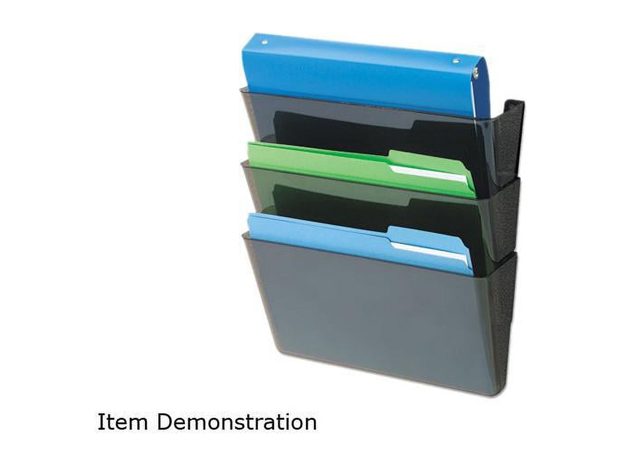 Deflect-o 73604 DocuPockets Three-Pocket Wall Set, Plastic, Letter, 13 ...