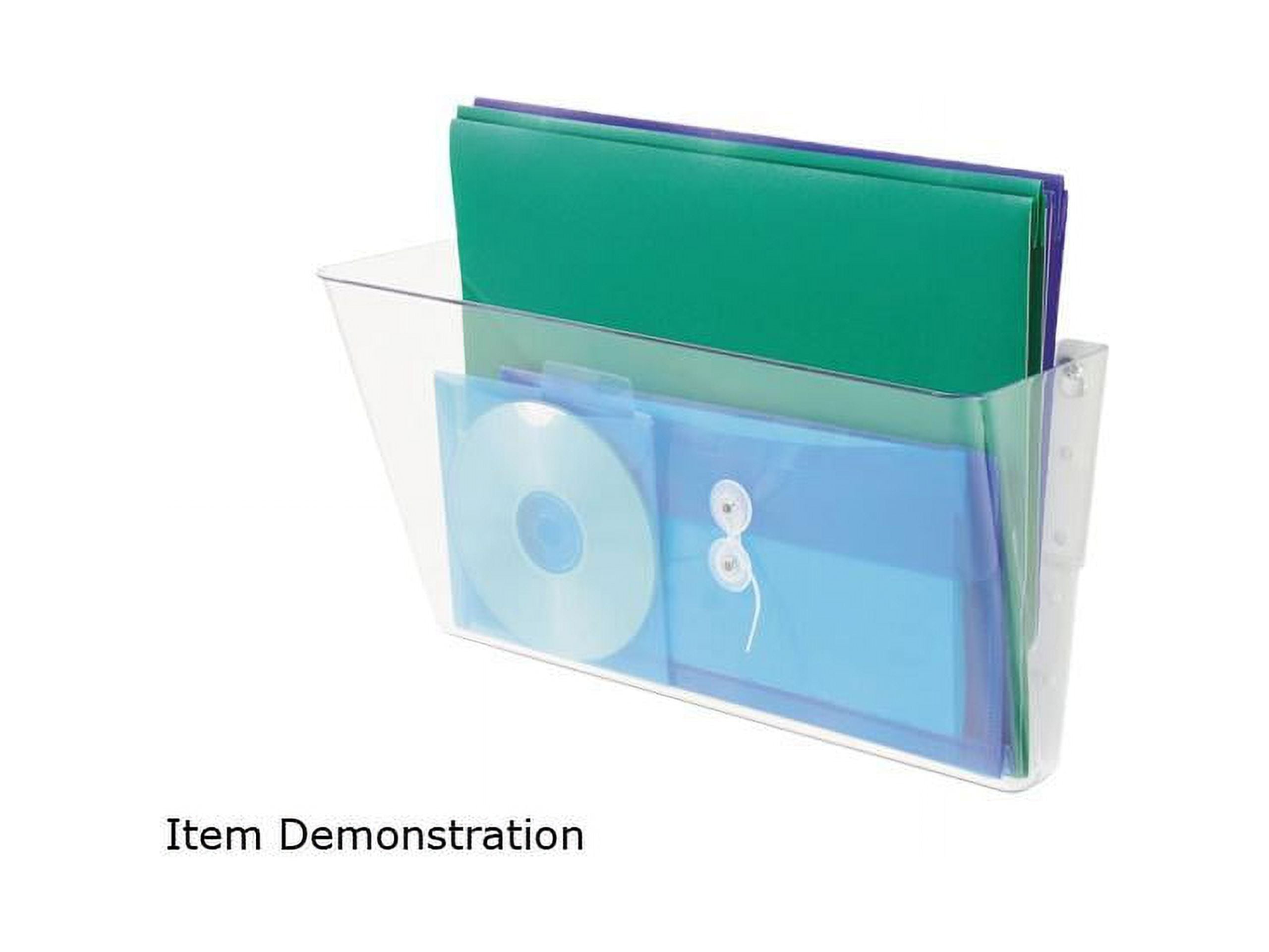 Deflect-o 74301 Stackable Wall File, Legal, Three Pocket, Clear ...