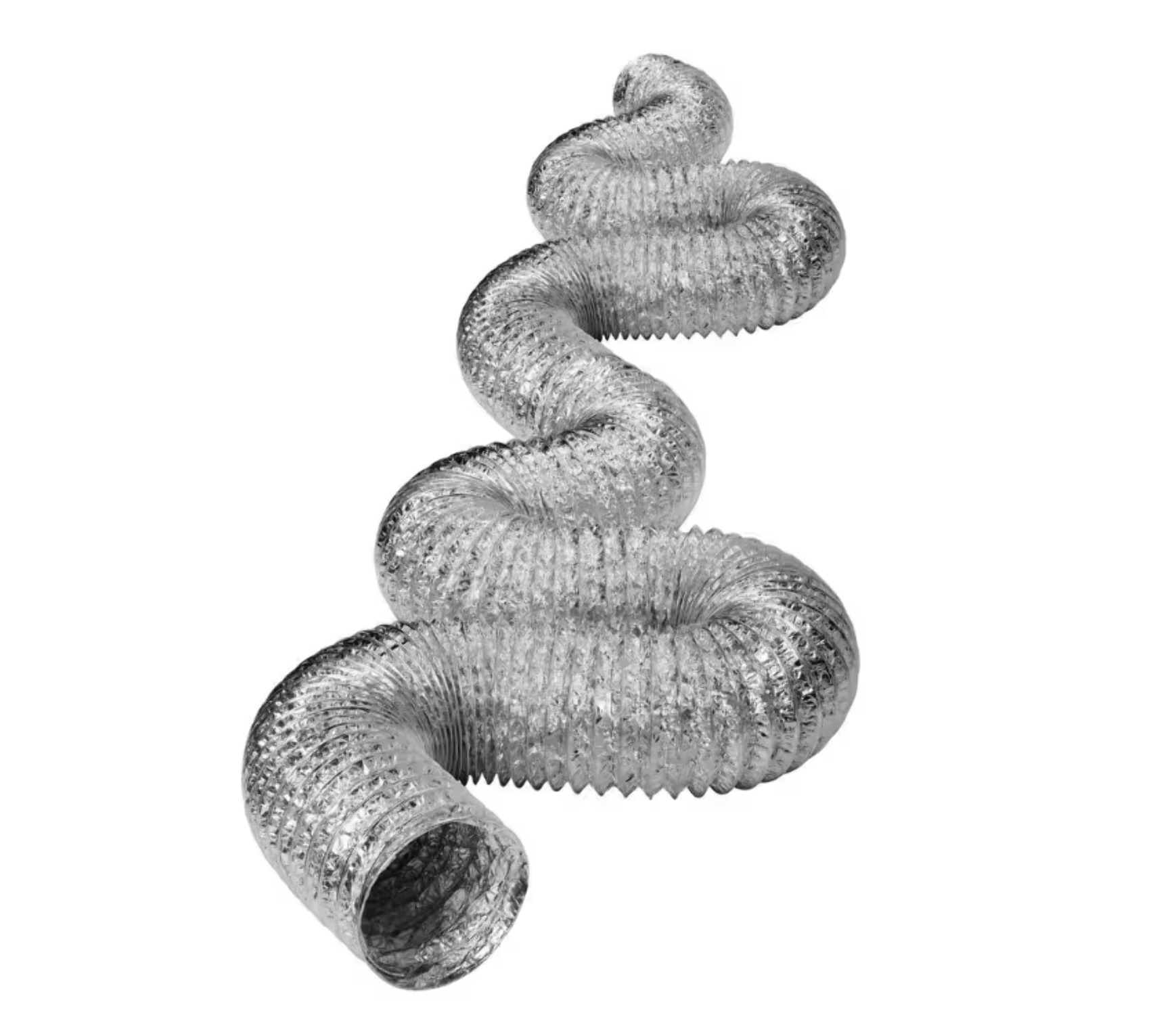 Deflect-o 8 in. x 25 ft. Non-Insulated Flexible Aluminum Duct with ...