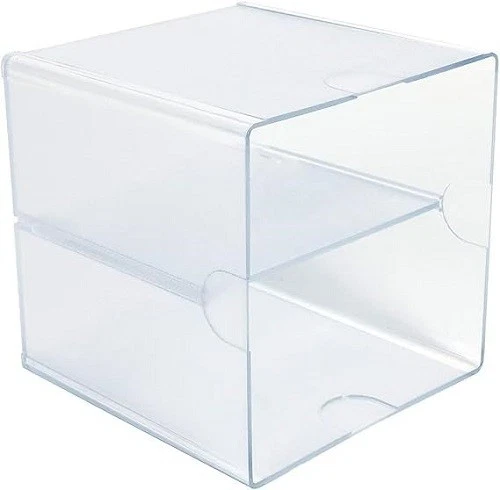 Deflecto 350701Divided Cube With 1 Metal Clips Clear - 1Ea - Walmart.com