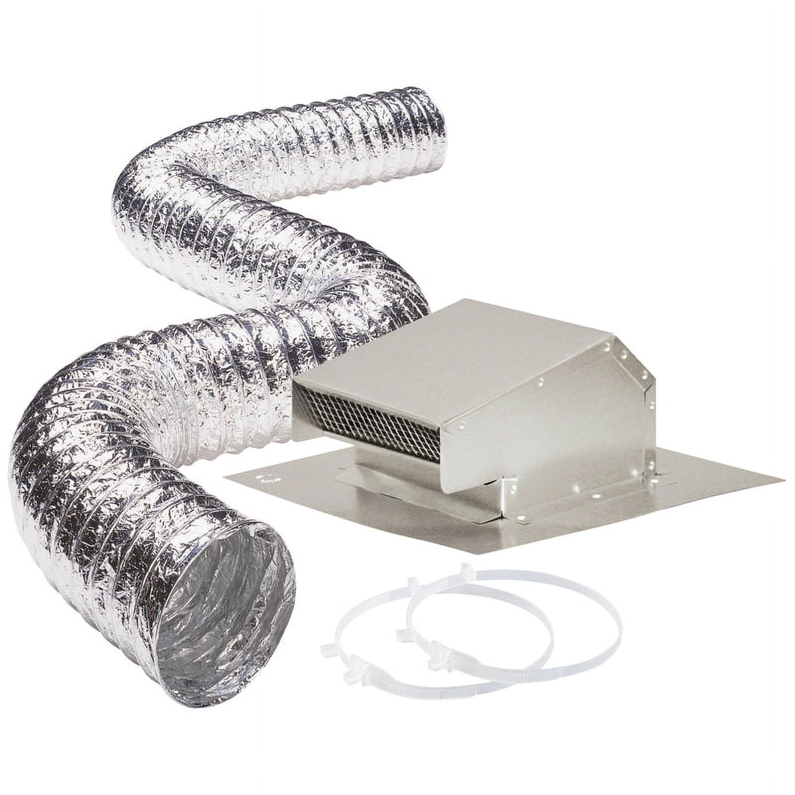 Deflecto 96 x 4 in. Dia. Silver Aluminum Dryer Vent Kit - Walmart.com
