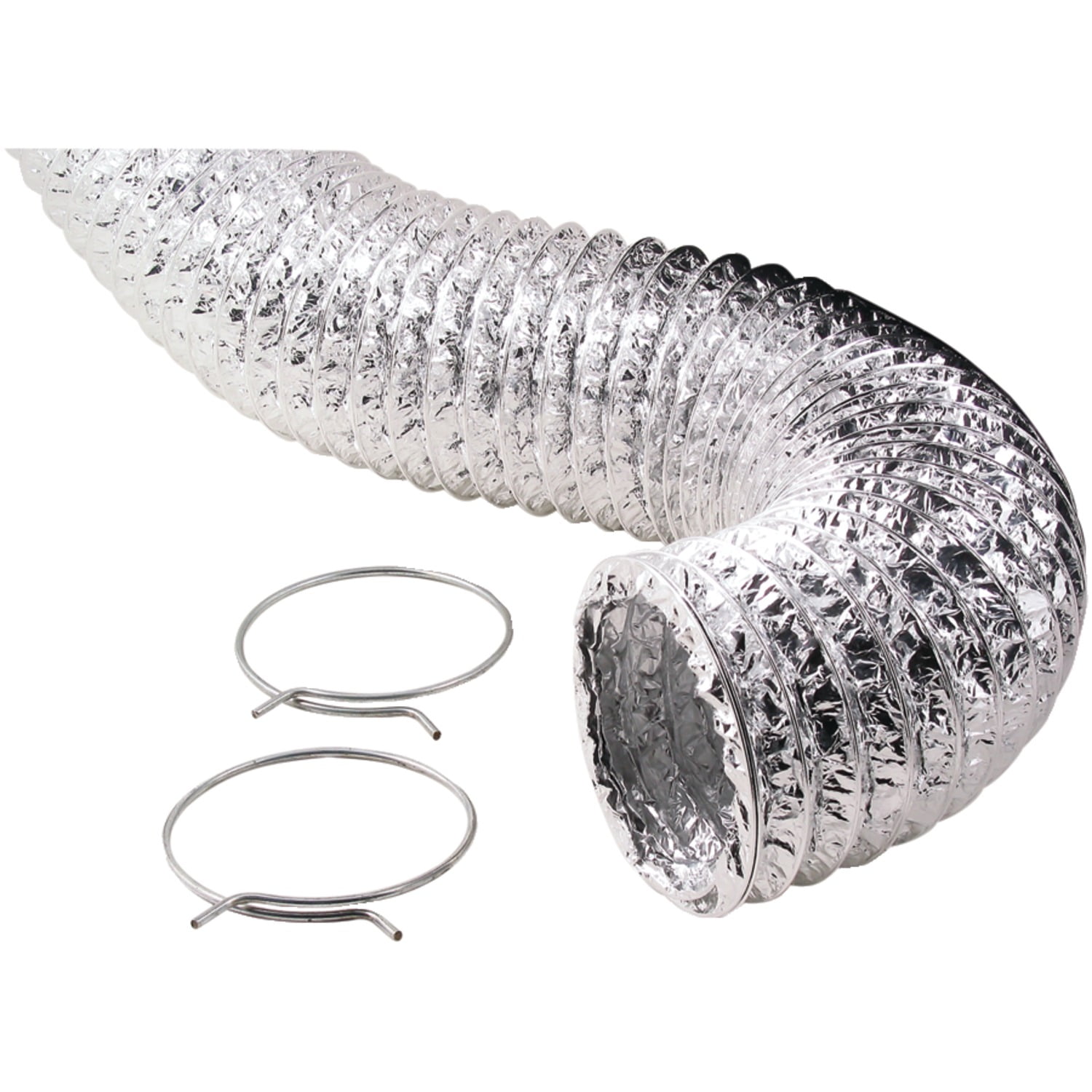 Deflecto 5ft Flexible Vent Dryer Aluminum Duct, Supurr-Flex Transition ...