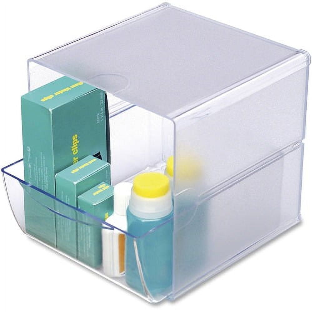 Deflecto Stackable Cube Organizer - 1 Drawer(s) - 6" Height x 6" Width ...