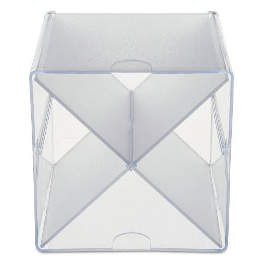 Deflecto Stackable Cube Organizer, X Divider, 4 Compartments, Plastic ...