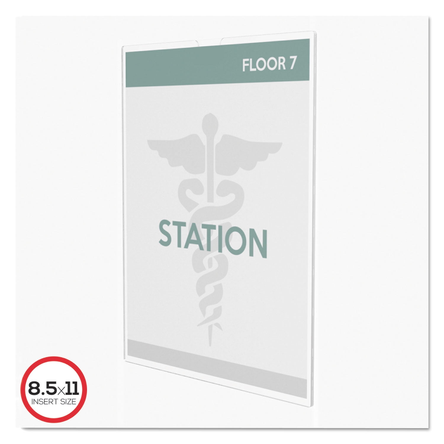 Deflecto Superior Image Cubicle Sign Holder, 8.5 x 11 Insert, Clear ...