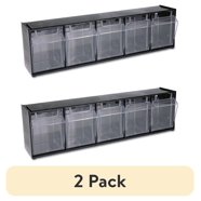 Basicwise "Stackable Plastic Storage Container, Blue Stacking Bins ...