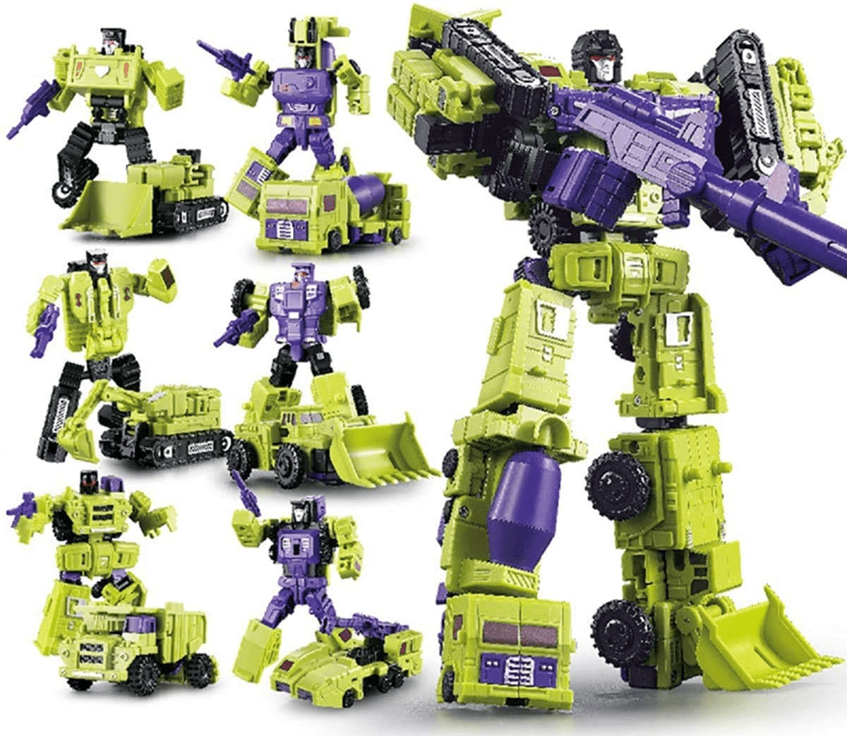 Deformation GT Engineering Devastator Combiner 6 in 1 Alloy Metal Toys ...