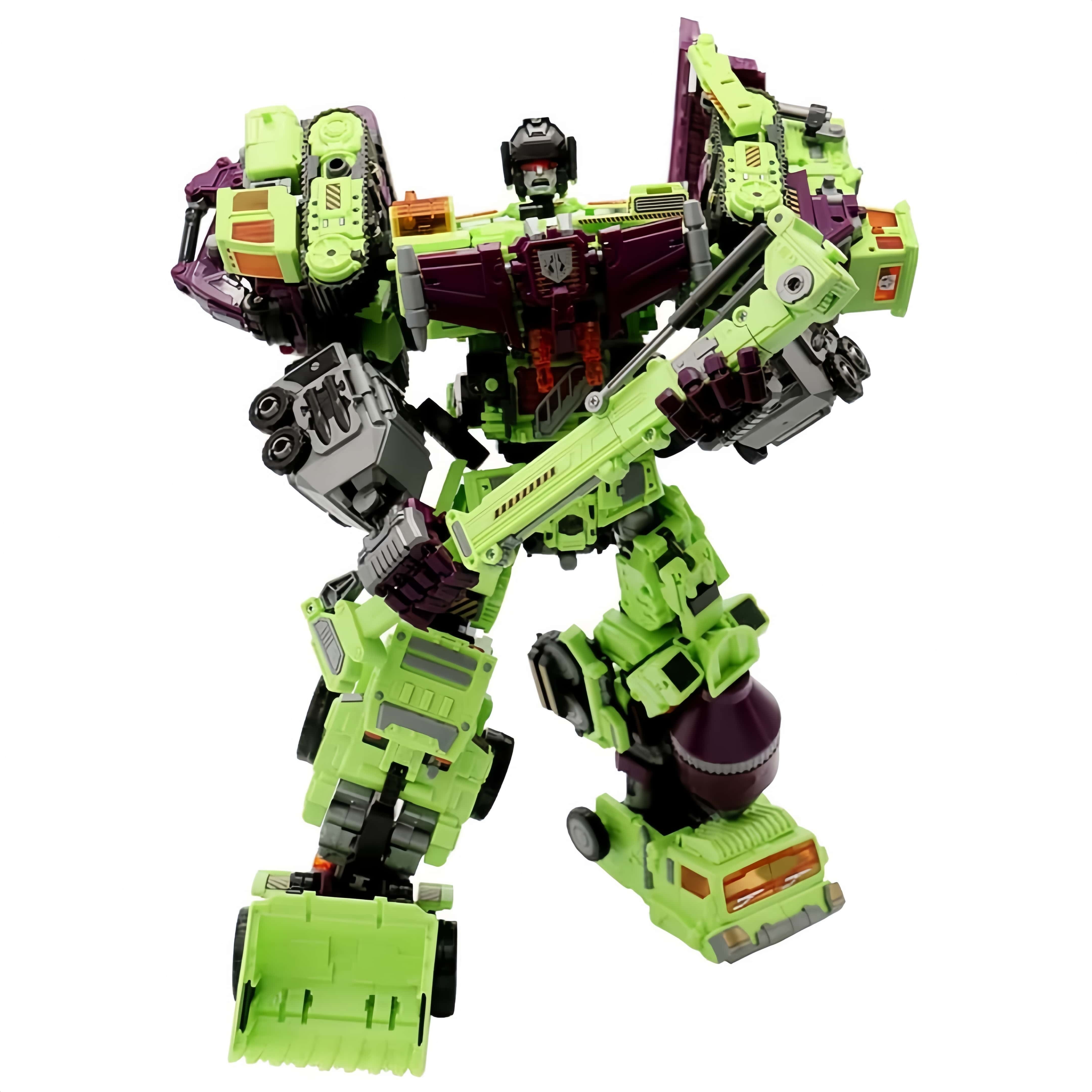 6-in-1 Oversized Devastator Engineering Combiner Robot - Green ...