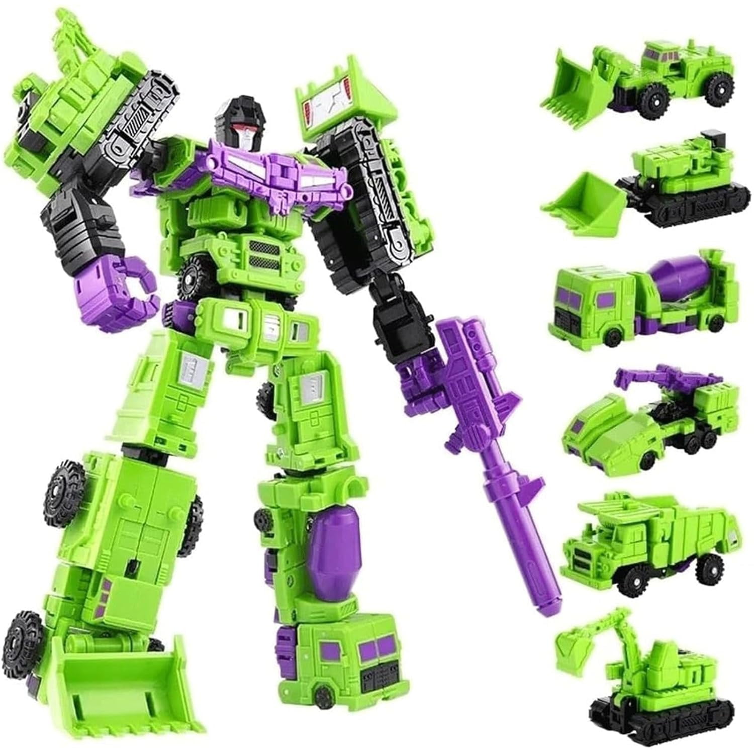 Deformation Robot Toy Devastator Engineering Combiner 6 in 1, Vintage Classic Action Figure Car ...
