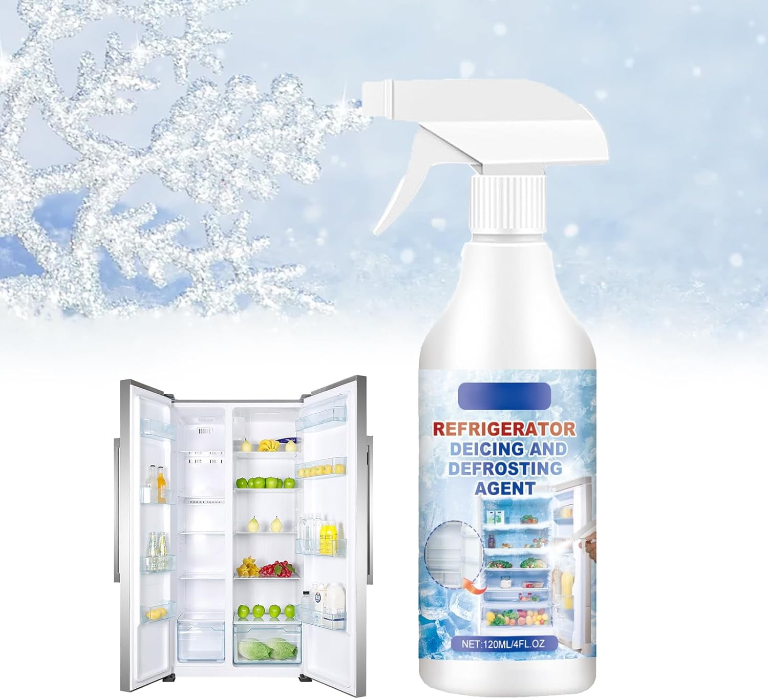 Defrosting Spray For Fridge Freezer, Refrigerator Cleaner Inside Spray ...