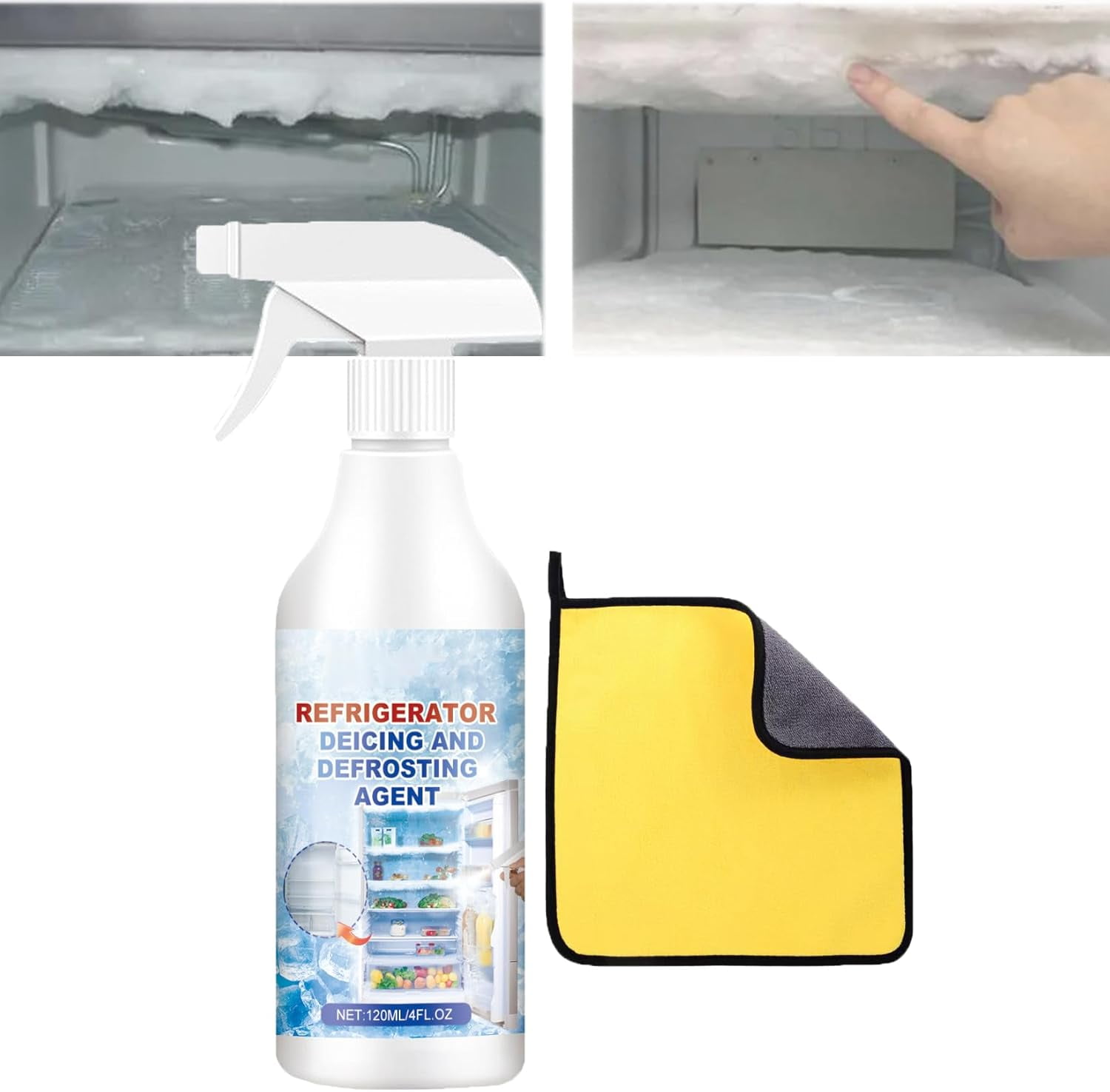 Defrosting Spray for Fridge Freezer, 120ml Refrigerator Defrosting ...