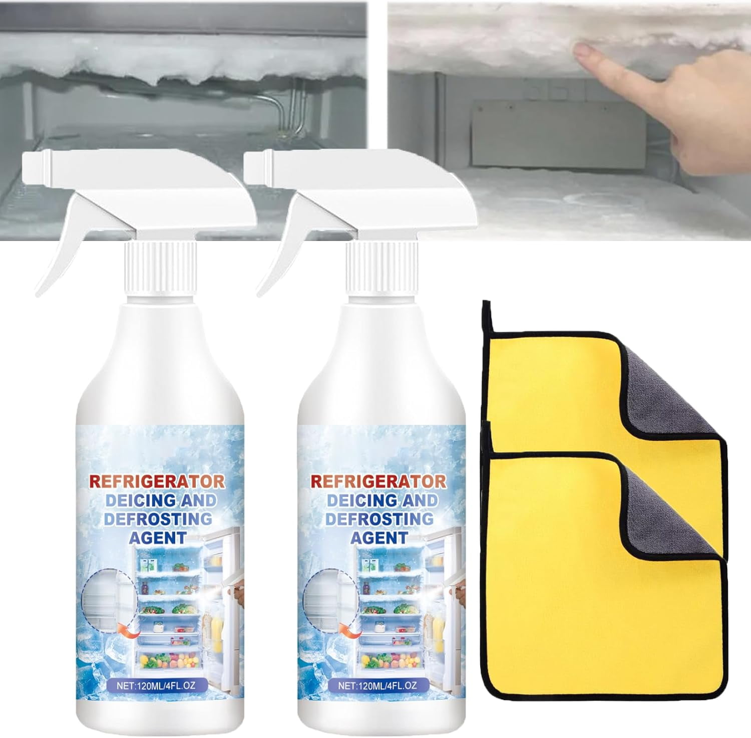 Defrosting Spray for Fridge Freezer, 120ml Refrigerator Defrosting ...