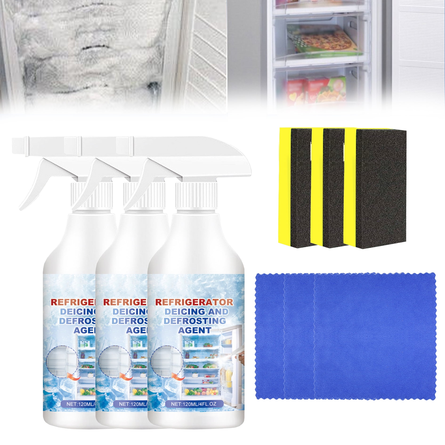 Defrosting Spray for Fridge Freezer, Refrigerator Defrosting Deicer ...
