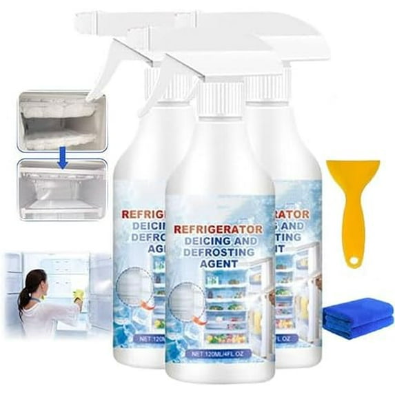 Defrosting Spray for Fridge Freezer | 120ml Refrigerator De-Icer ...