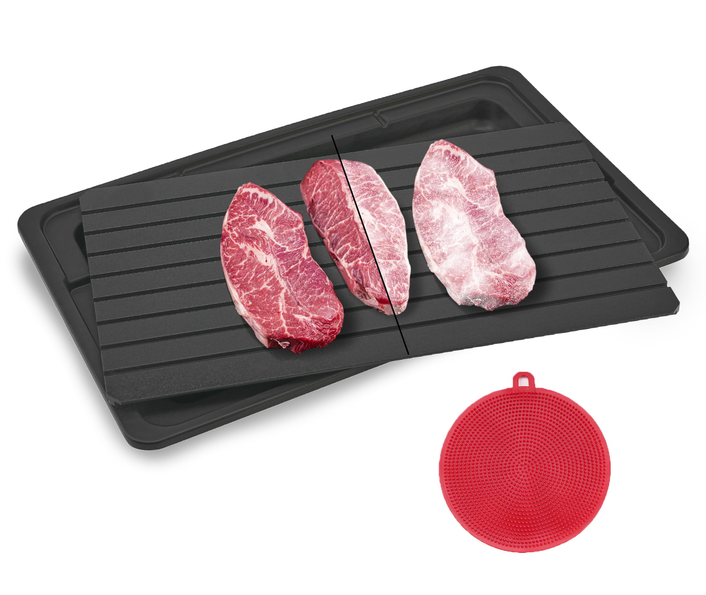 Defrosting Tray for Frozen Meat with Drip Tray Design, Efficient Large ...