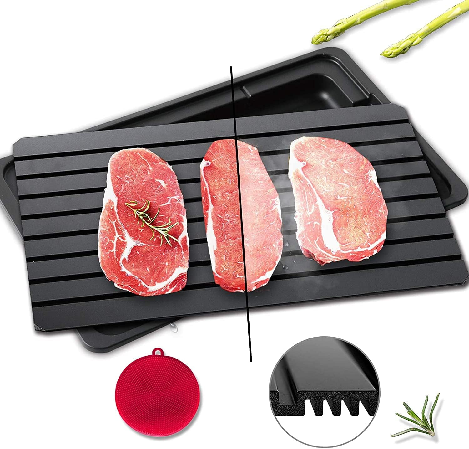 Defrosting Tray for Frozen Meat Rapid and Safer - Thawing Tray for ...