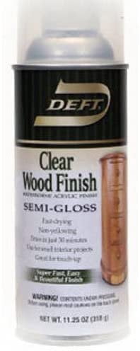 Deft Interior Water-Based Clear Wood Finish Semi-Gloss Spray, 11.25 ...