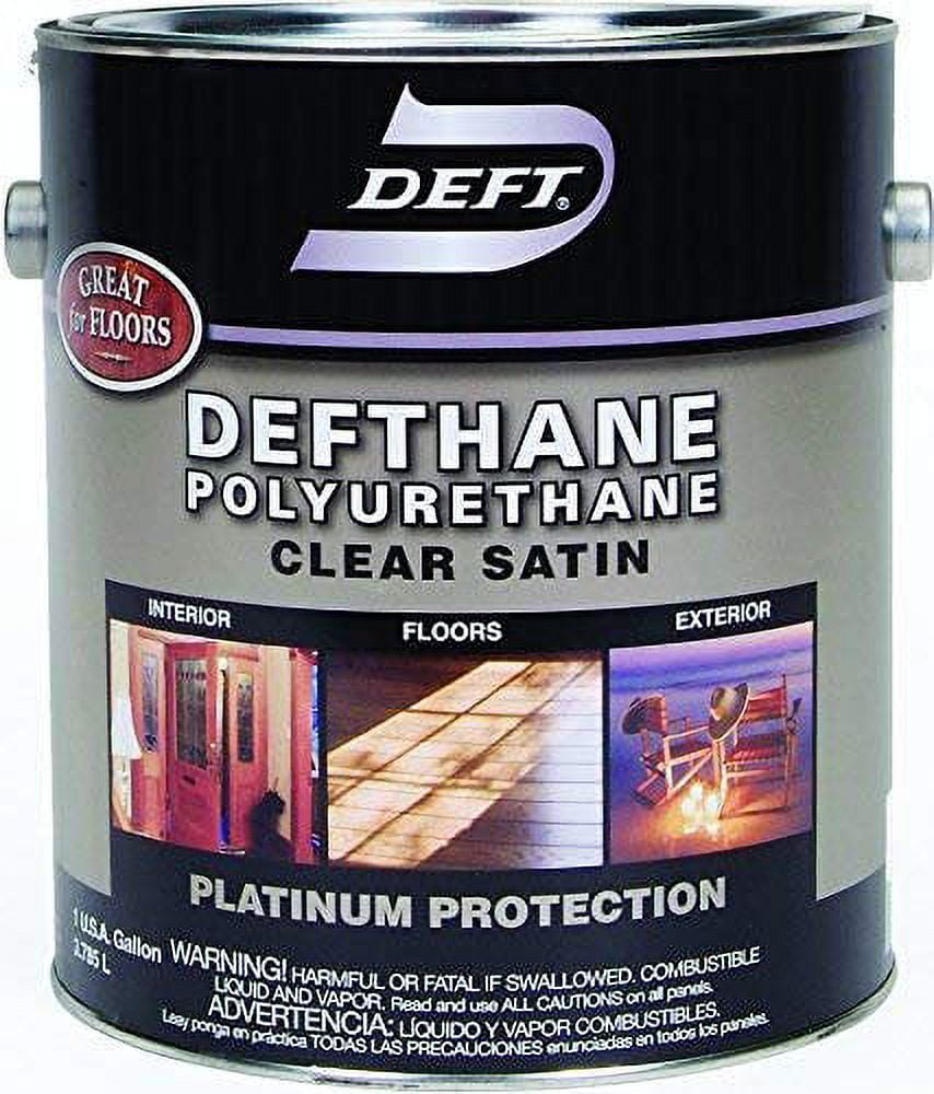 Deft Polyurethane Interior/Exterior Satin Amber Hue Colored 1 Gl ...
