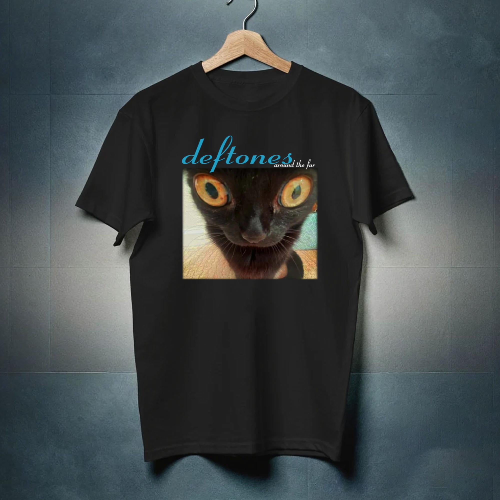 Deftones Around The Fur Cat Black T-Shirt-TH5952 - Walmart.com