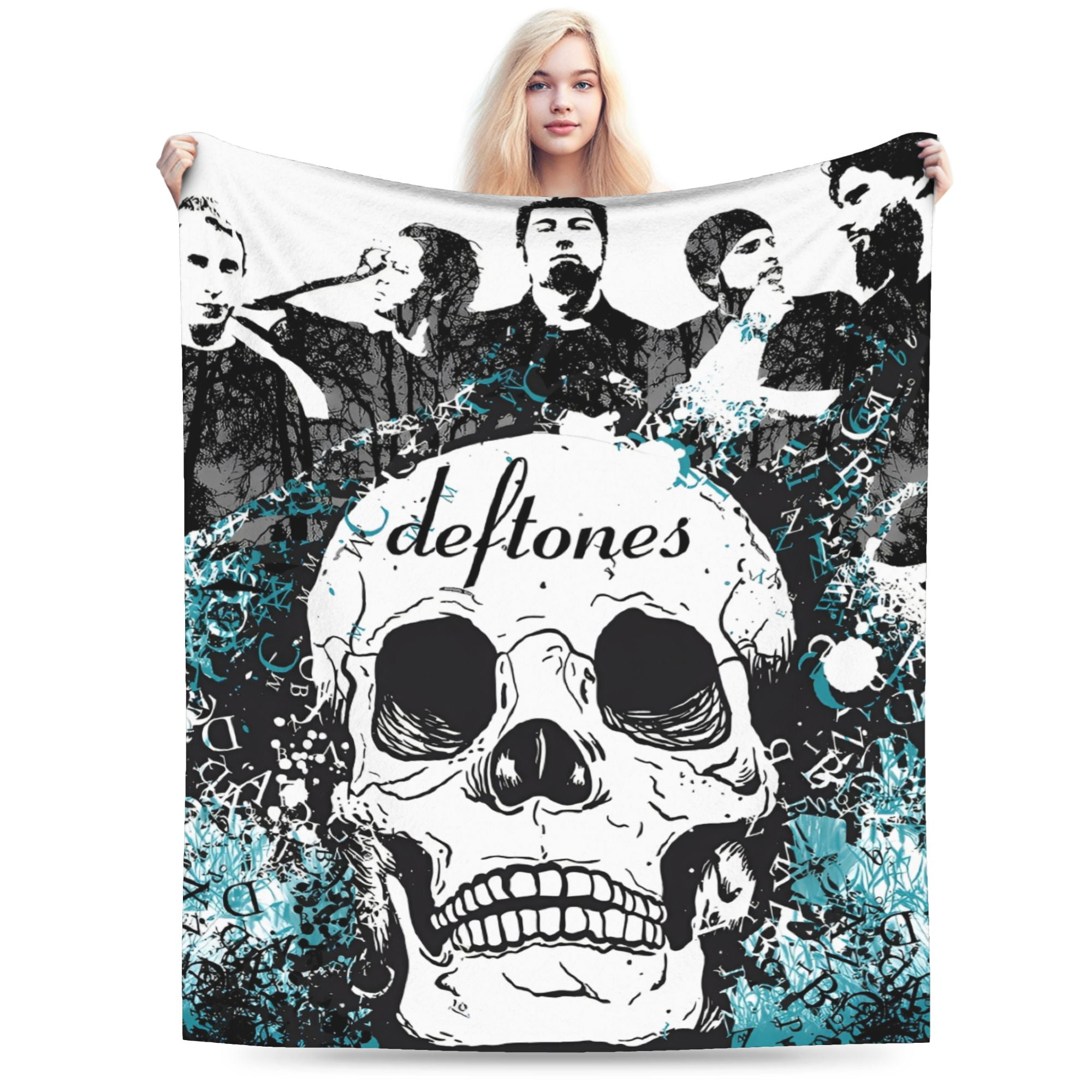 Deftones Metal Band Flannel Blanket Warm Soft Throw Blanket for Couch ...