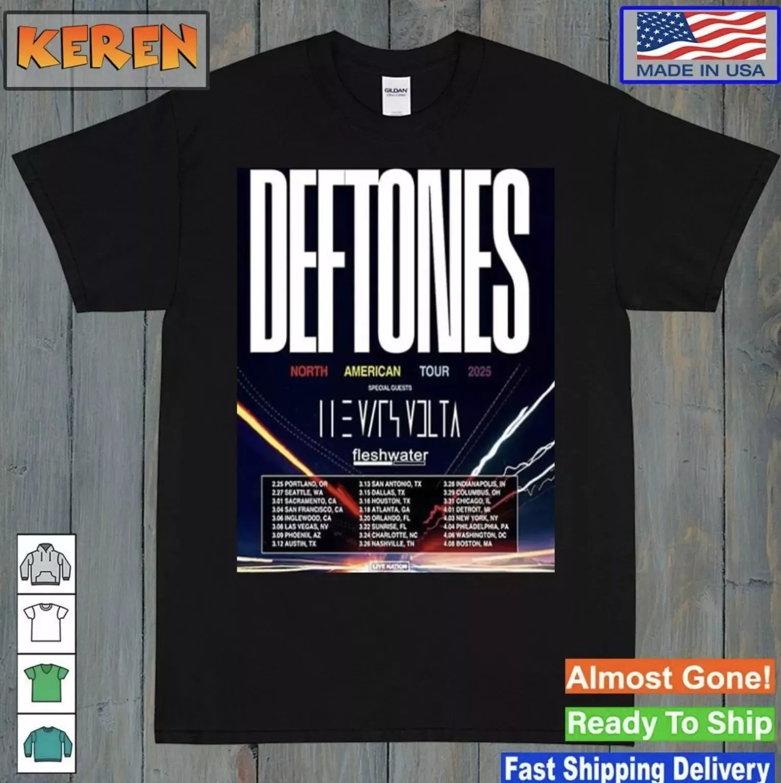 Deftones North American Arena Tour 2025 Tour Dates Live Nation Poster ...