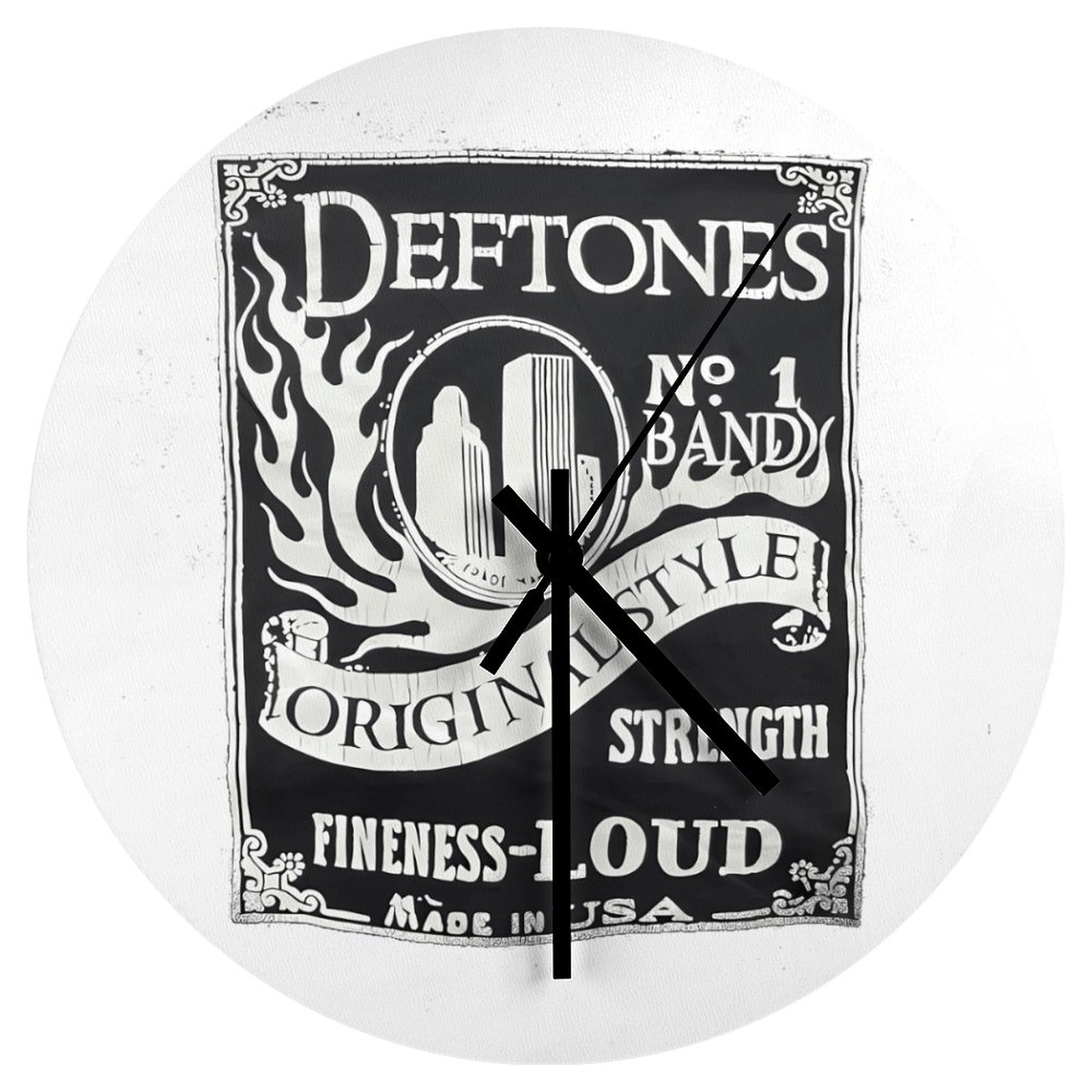 Deftones Simple Wooden Wall Clock Without Scale For Home Living Room ...