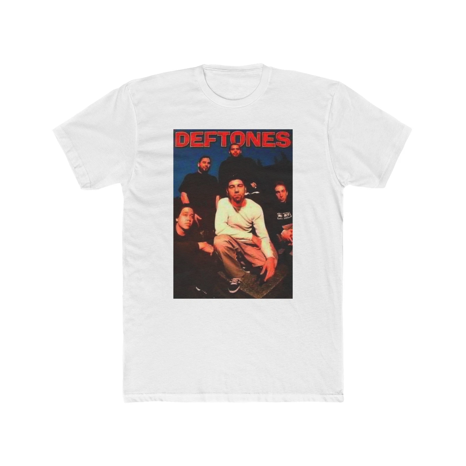 Deftones vintage rock band graphic retro Men's Cotton Crew Tee ...