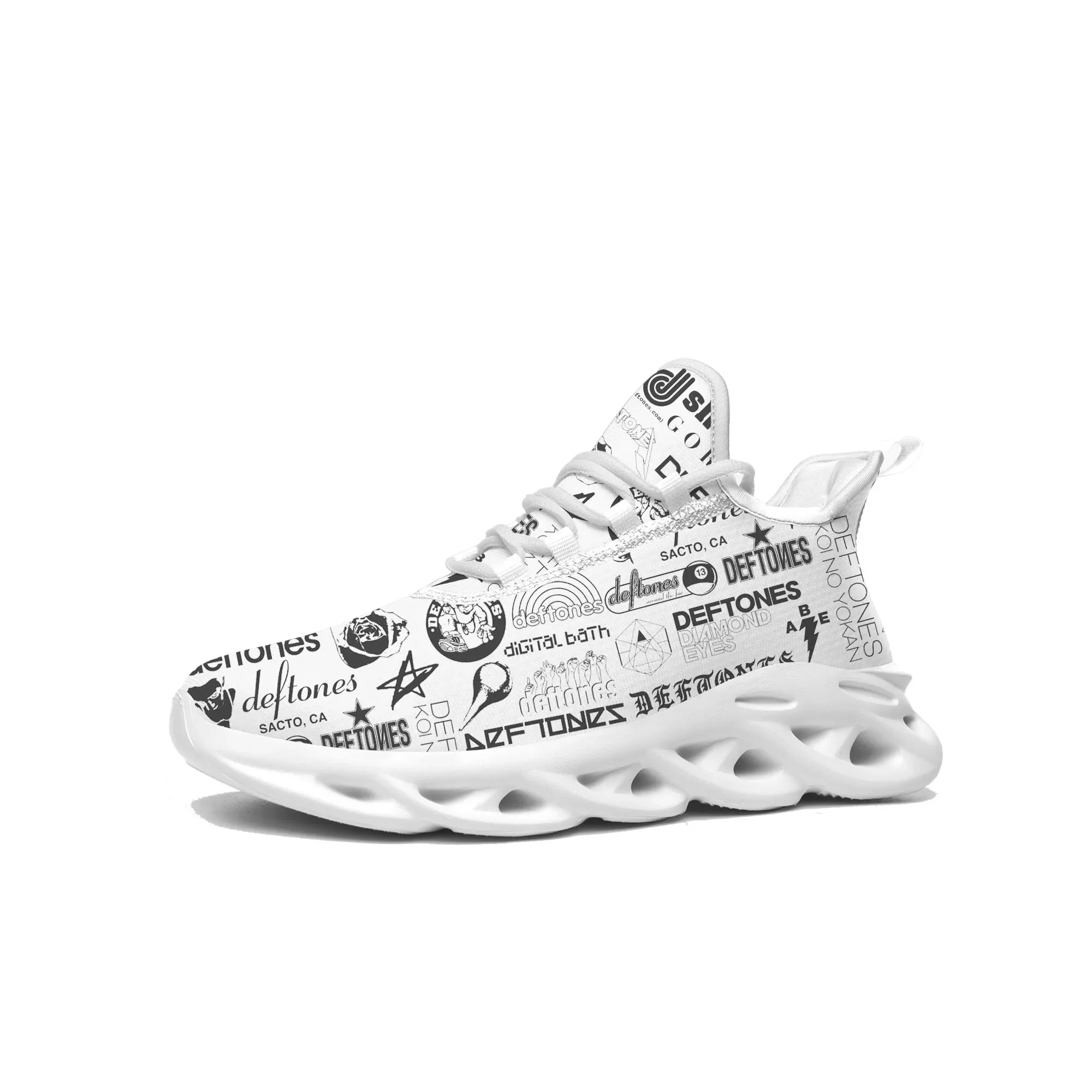 Defts Metal Art Rock Band Flats Sneakers Mens Womens Sports Running ...