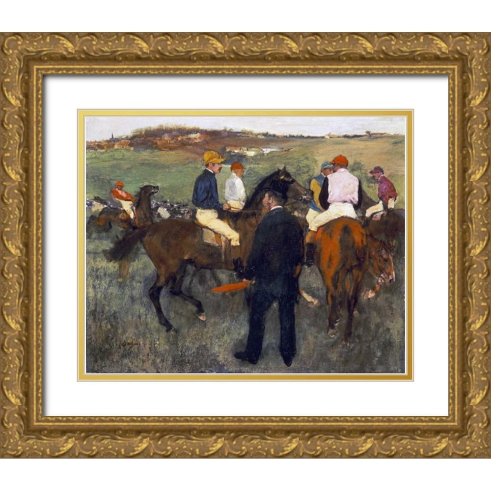 Degas, Edgar 24x20 Gold Ornate Wood Framed with Double Matting Museum ...