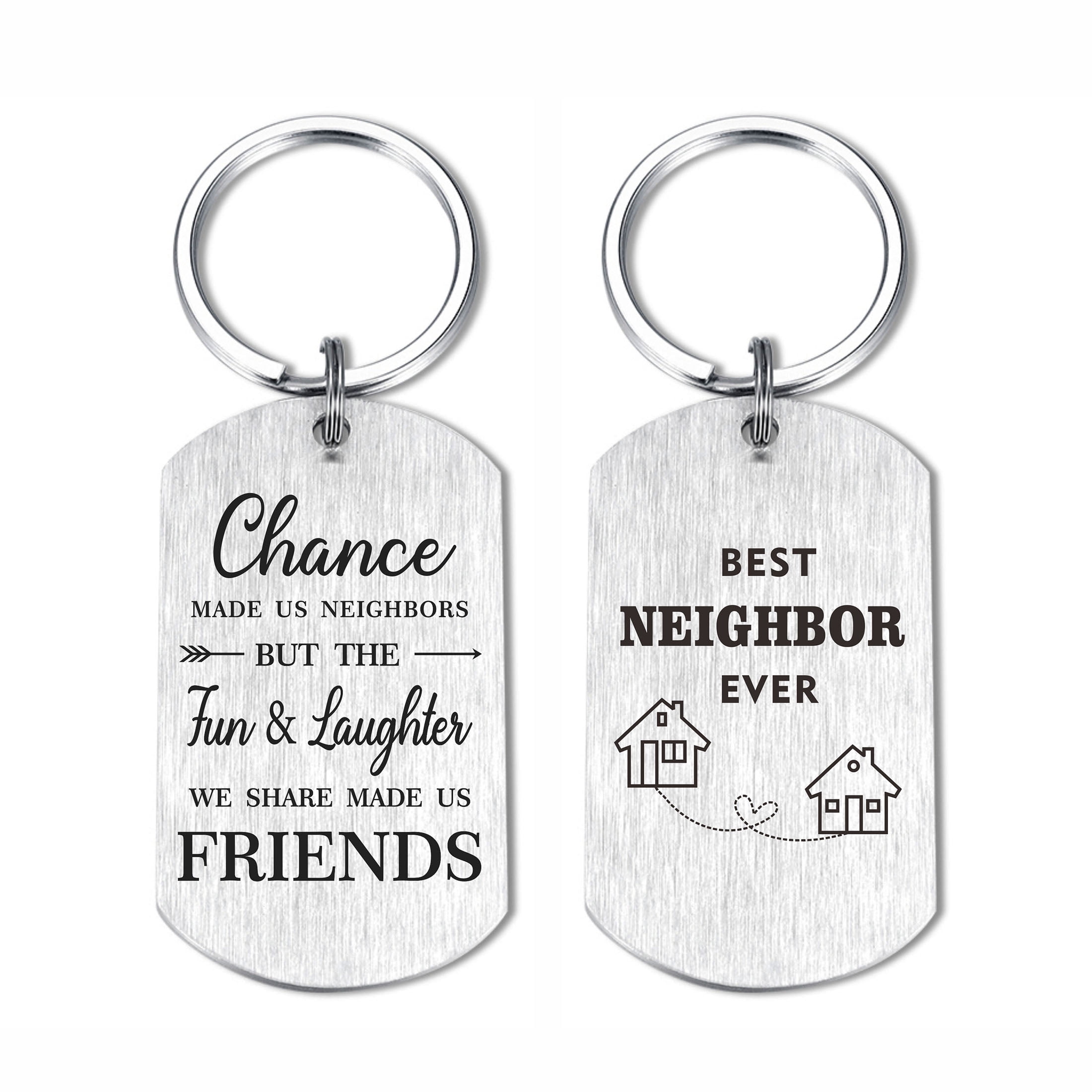 DEGASKEN Neighbor Keychain Neighbor Gifts, Best Neighbor Ever, Neighbor ...