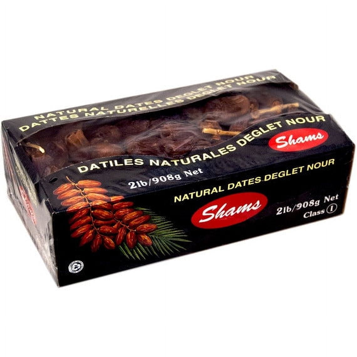 Shams Dried Fruit Deglet Nour Dates on Stem | 2 lbs | Natural Sugar ...