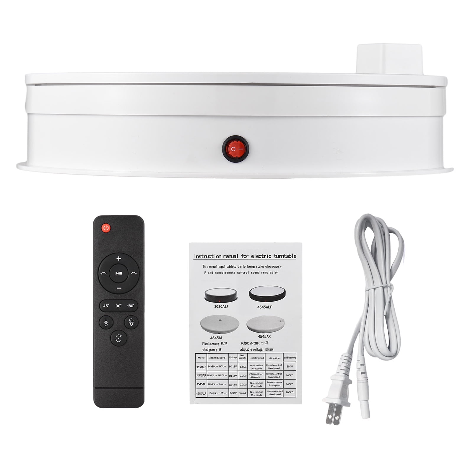 Degree 30cm Motorized Display Stand 360 Degree Rotating 60kg/132lbs ...